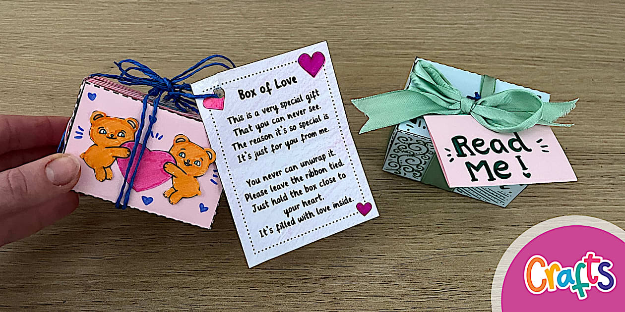Box of Love Craft Activity (teacher made) - Twinkl