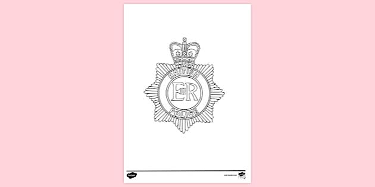 British Police Badge Colouring Sheet | Colouring Sheets