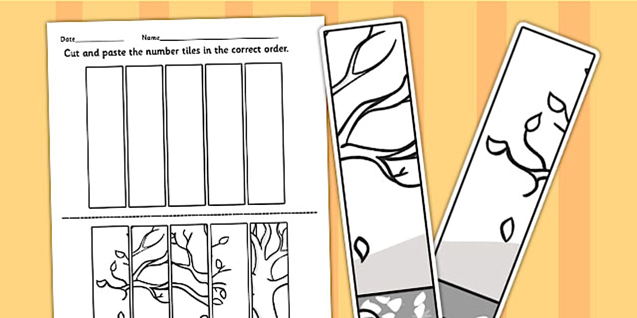 Autumn Themed Number Sequencing Puzzle (teacher made)