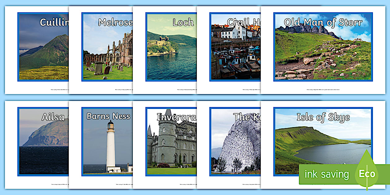 Scottish Scenery and Attractions Display Photos - Twinkl