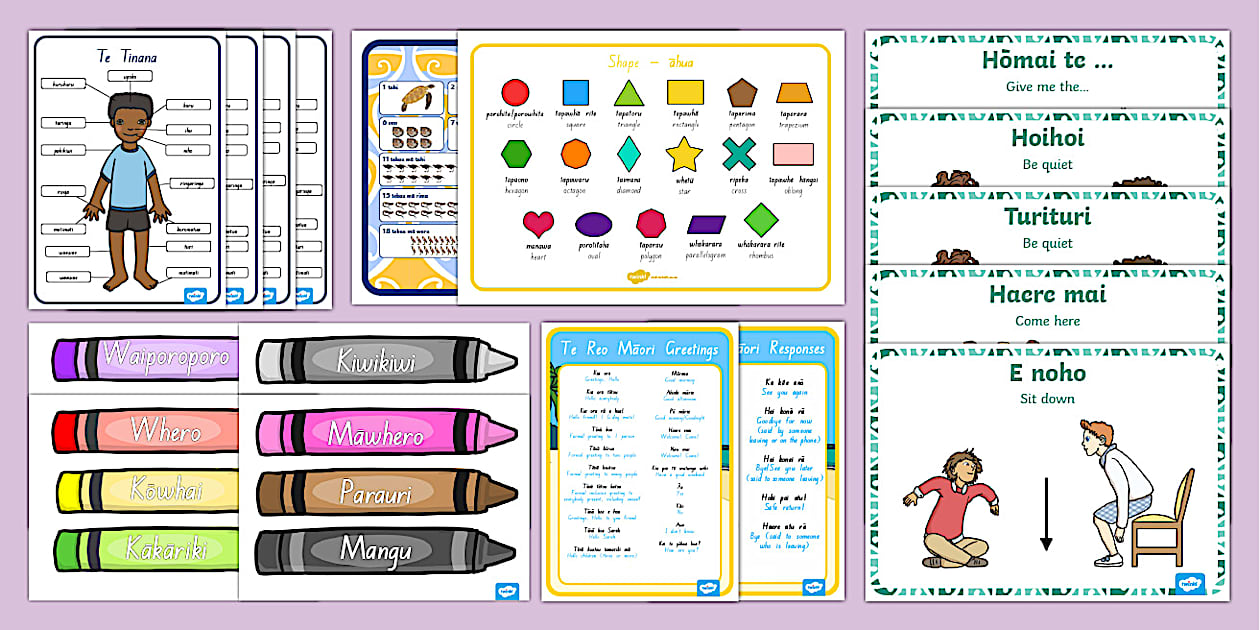 Basic Te Reo Māori Vocabulary Pack | New Zealand Teaching