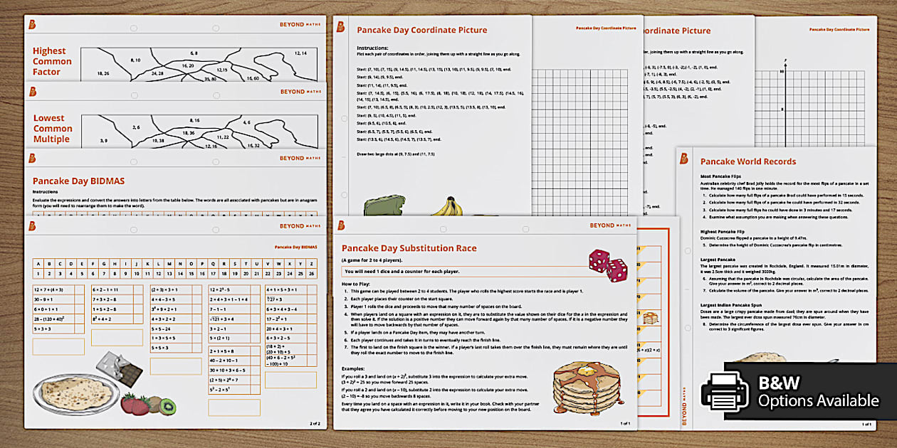 Maths Activity for Pancake Day (teacher made) - Twinkl