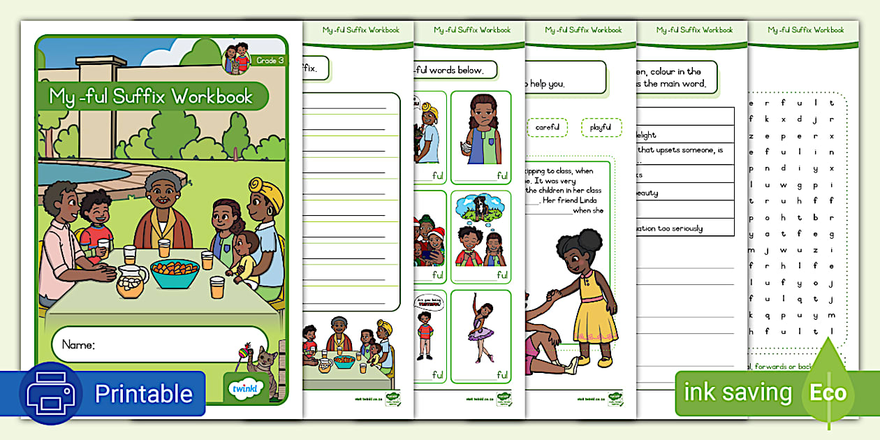 Grade 3 Phonics: -ful suffix Workbook