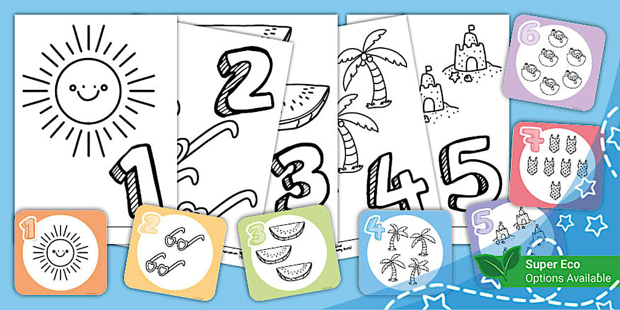 My First Colour and Count Play Pack - Summer (teacher made)