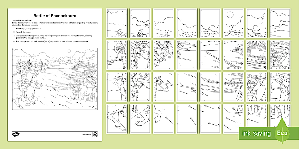 Bannockburn Battlefield Collaborative Art Activity - Twinkl