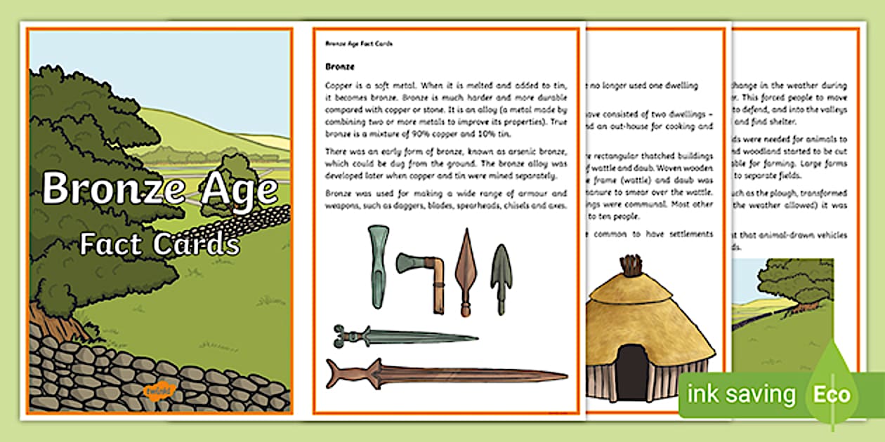 Editable Bronze Age Fact Cards (teacher made) - Twinkl