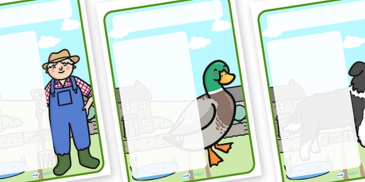 Editable Farm Themed Target Posters (Hecho por educadores)