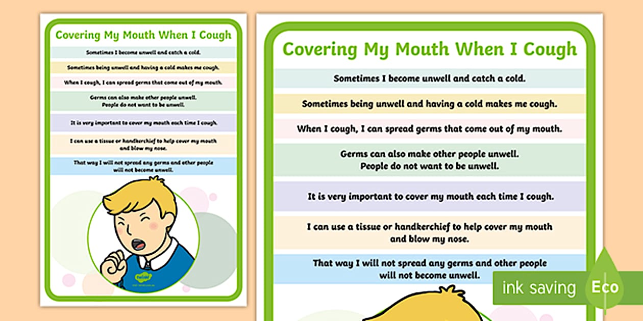 Cover Your Mouth When You Cough Poster | Twinkl - Twinkl