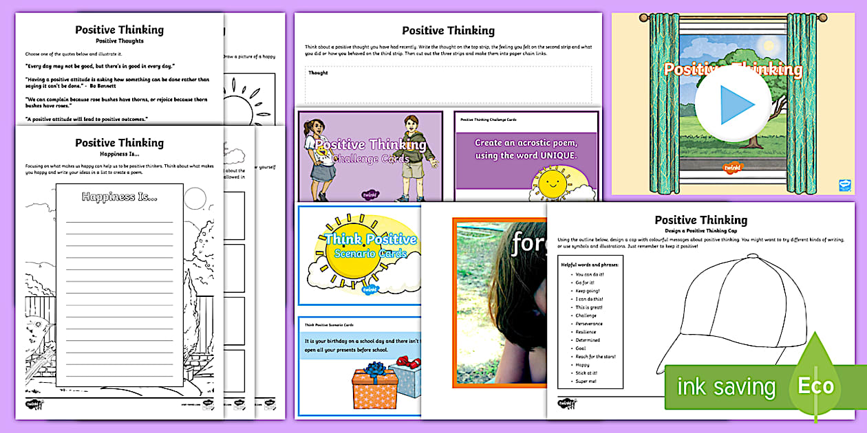 Positive Thinking Resource Pack (teacher made) - Twinkl