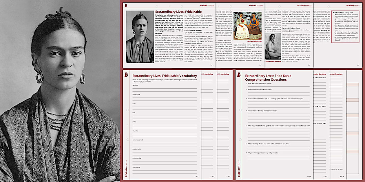 Extraordinary Lives: Frida Kahlo Reading Comprehension