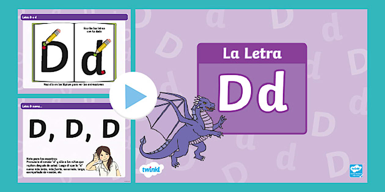 PowerPoint: Letra D (Hecho por educadores) - Twinkl