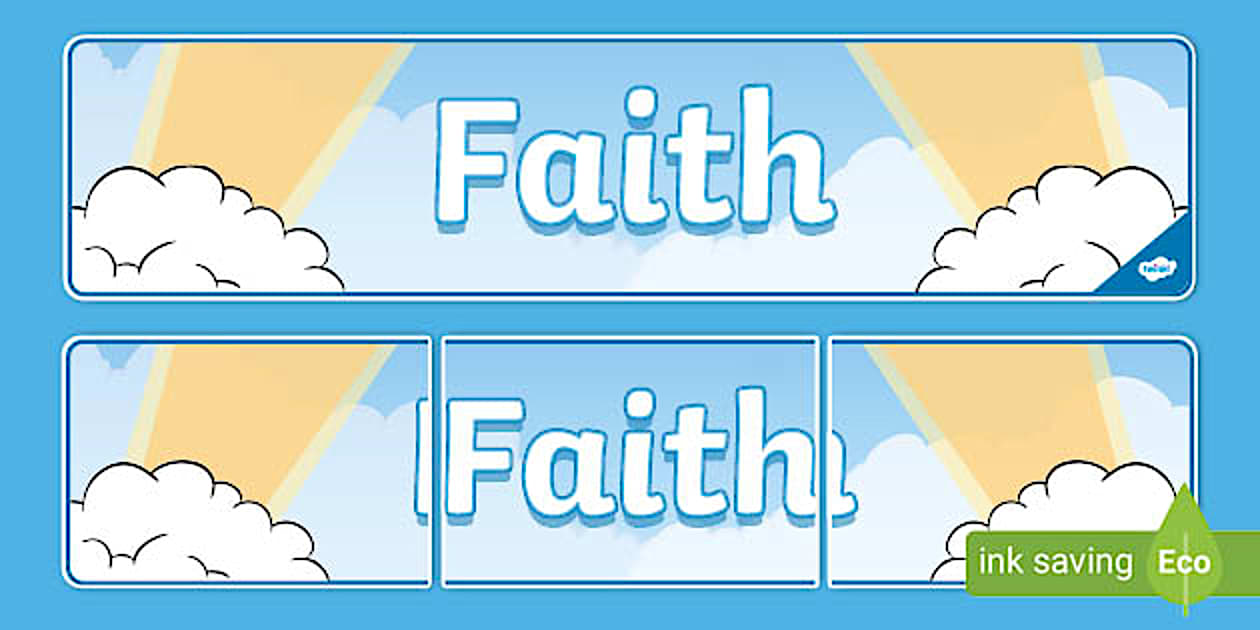 Faith Display Banner - Kindergarten - Reflection - Twinkl
