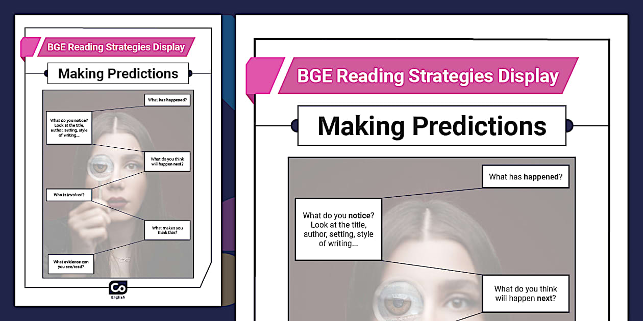 BGE Reading Strategies Display: Making Predictions - Twinkl