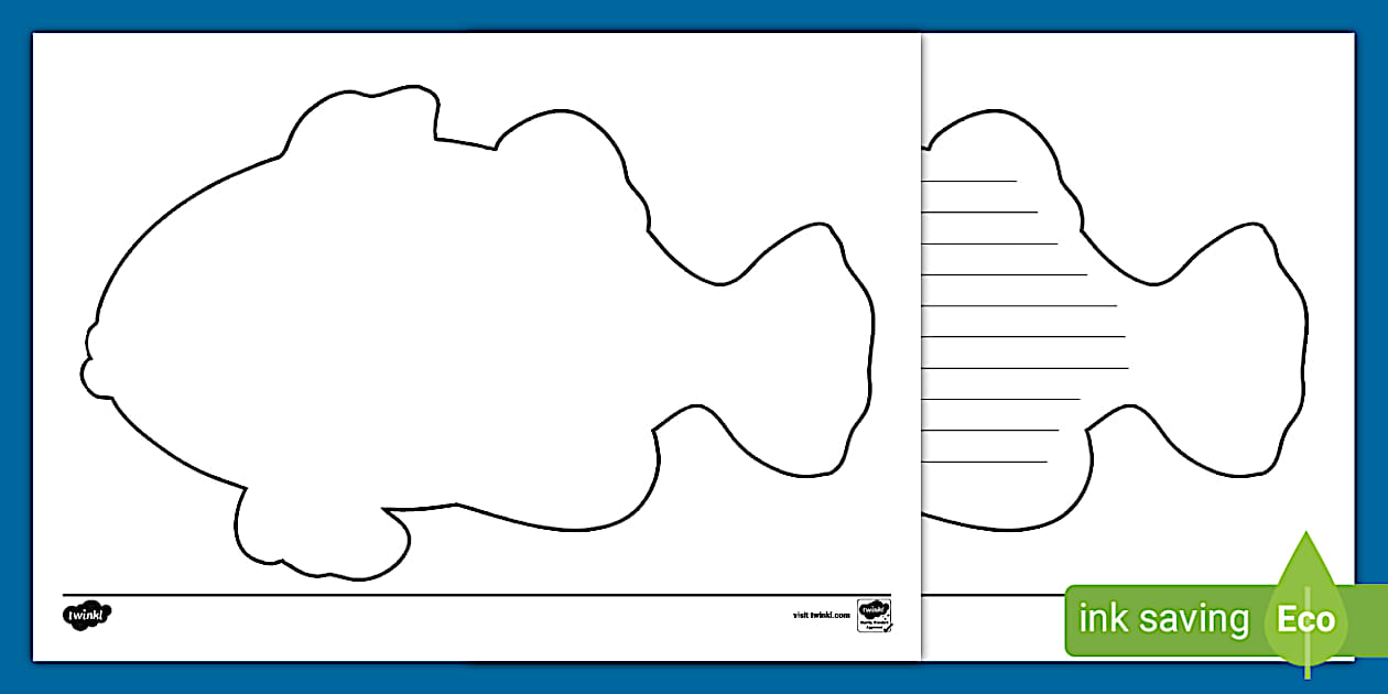 Fish Writing Template (teacher made) - Twinkl