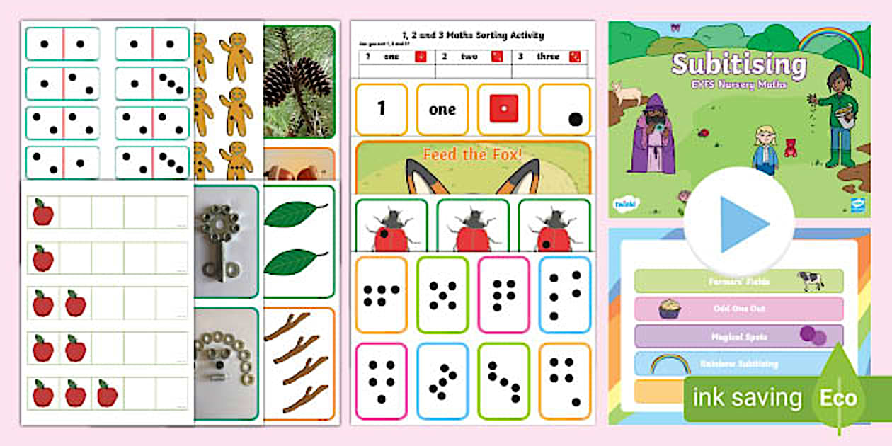 👉 EYFS Nursery Maths Activity Pack: Subitising - Twinkl