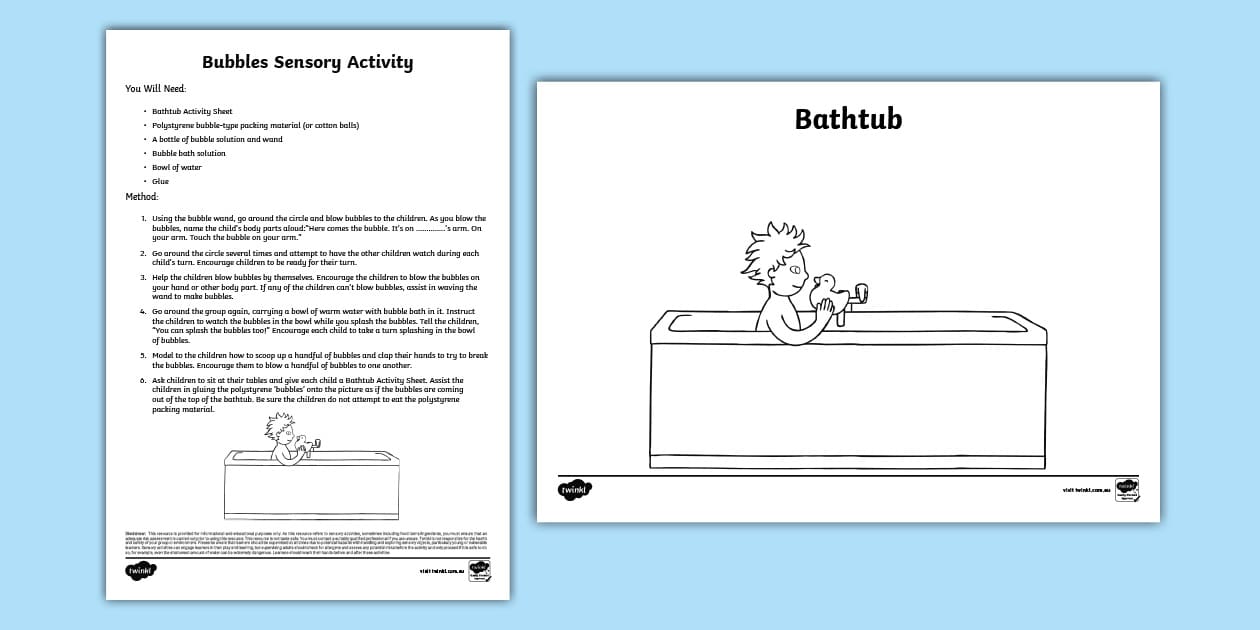 Bubbles Sensory Activity (teacher made) - Twinkl