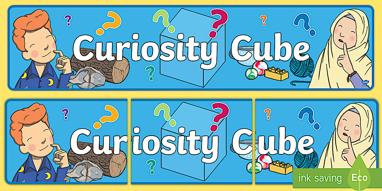👉 Curiosity Cube Display Banner (teacher made) - Twinkl