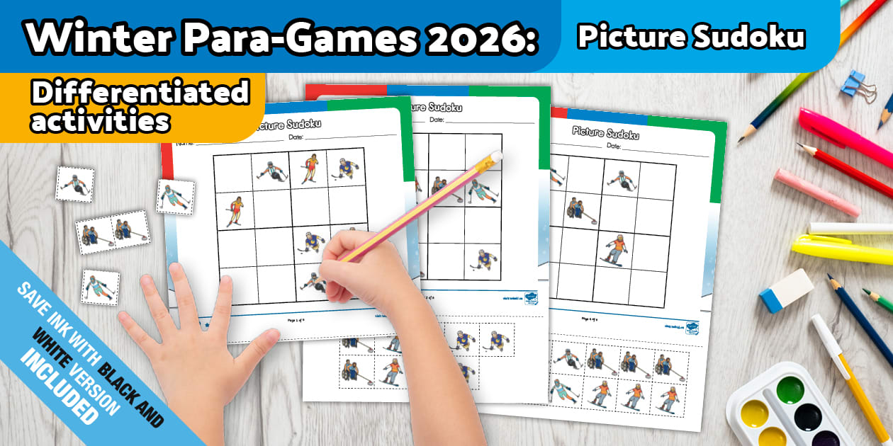 Winter Para-Games Differentiated Picture Sudoku