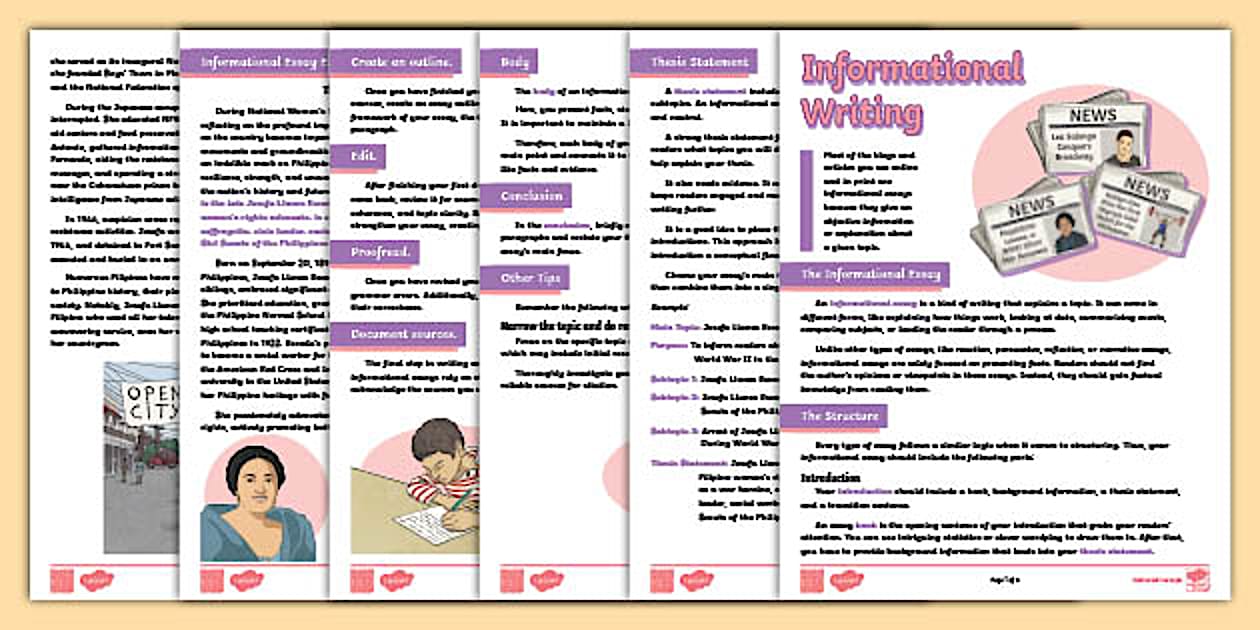 Informational Writing: Information Sheet | Grade 6 | Twinkl