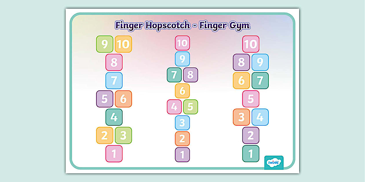 Finger Hopscotch (professor feito) - Twinkl