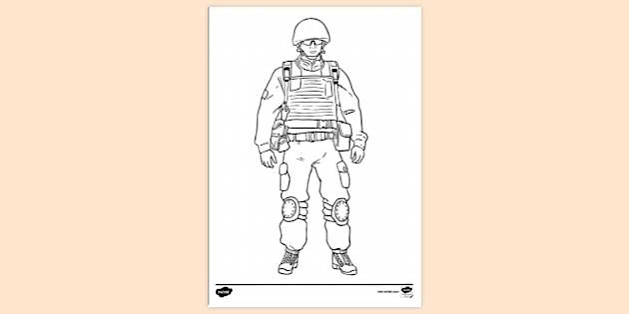 Soldier Colouring | Colouring Sheets - Twinkl