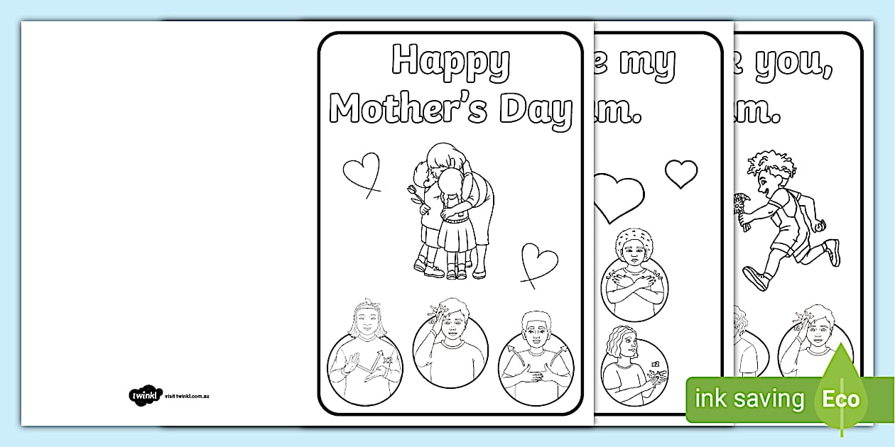 Auslan Mother’s Day Cards - Mother’s Day Resources