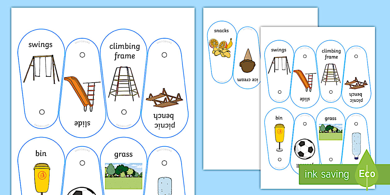 Editable Going to the Park Communication Fan (teacher made)