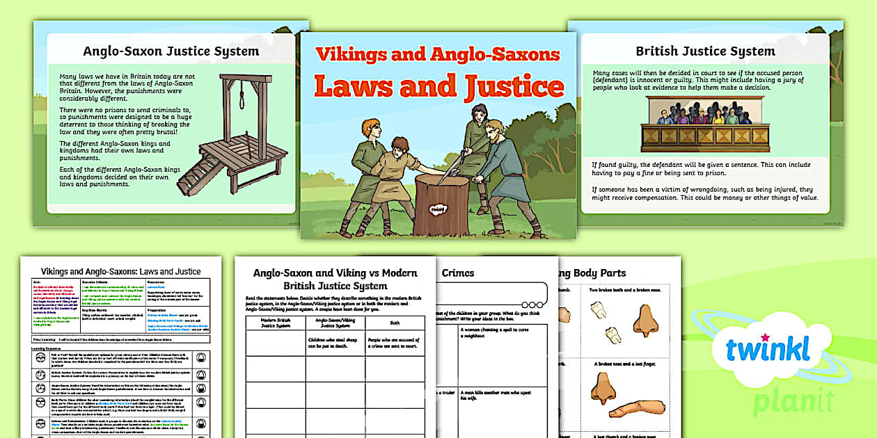 History: Vikings and Anglo-Saxons: Laws and Justice LKS2 Lesson Pack 5