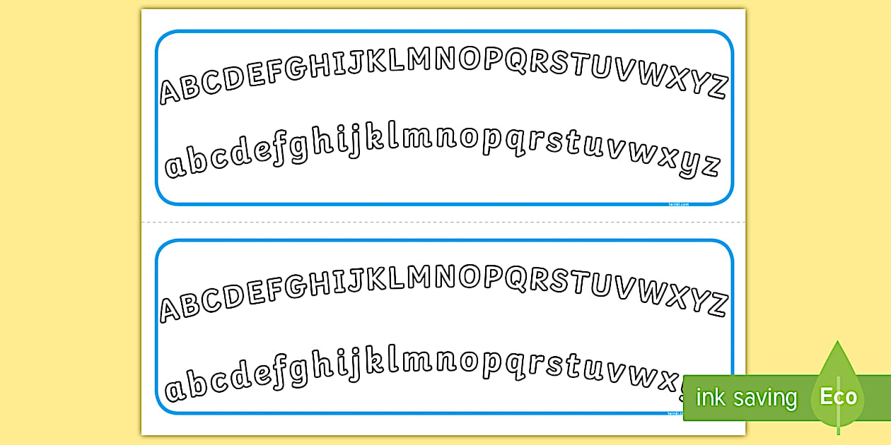 Plain Alphabet Arc Upper and Lower Case Alphabet Strips - Plain ...