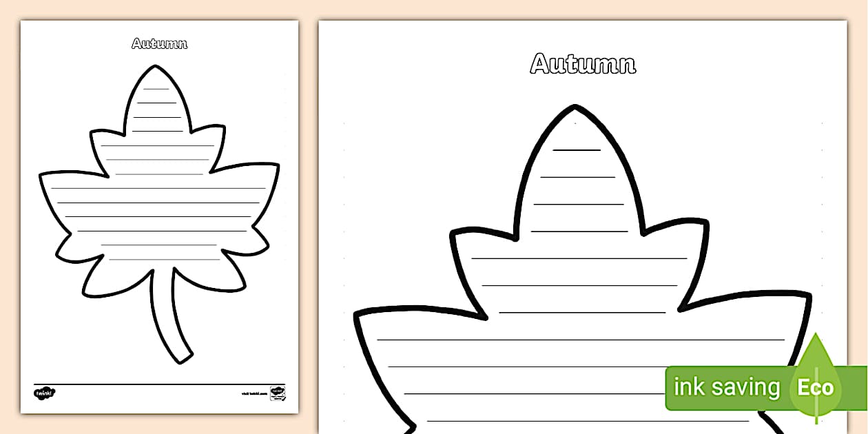 Autumn Leaf Shape Poem Template, Leaf Template - Twinkl