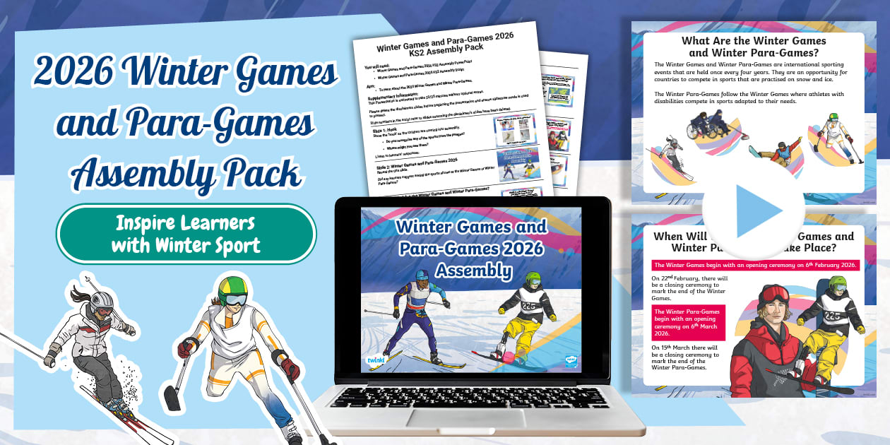 KS2 Winter Games and Para-Games 2026 Assembly Pack - Twinkl