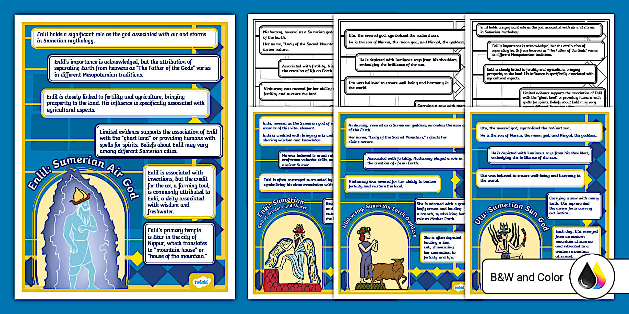 Sumerian Gods List | Teaching Resource | Twinkl USA - Twinkl