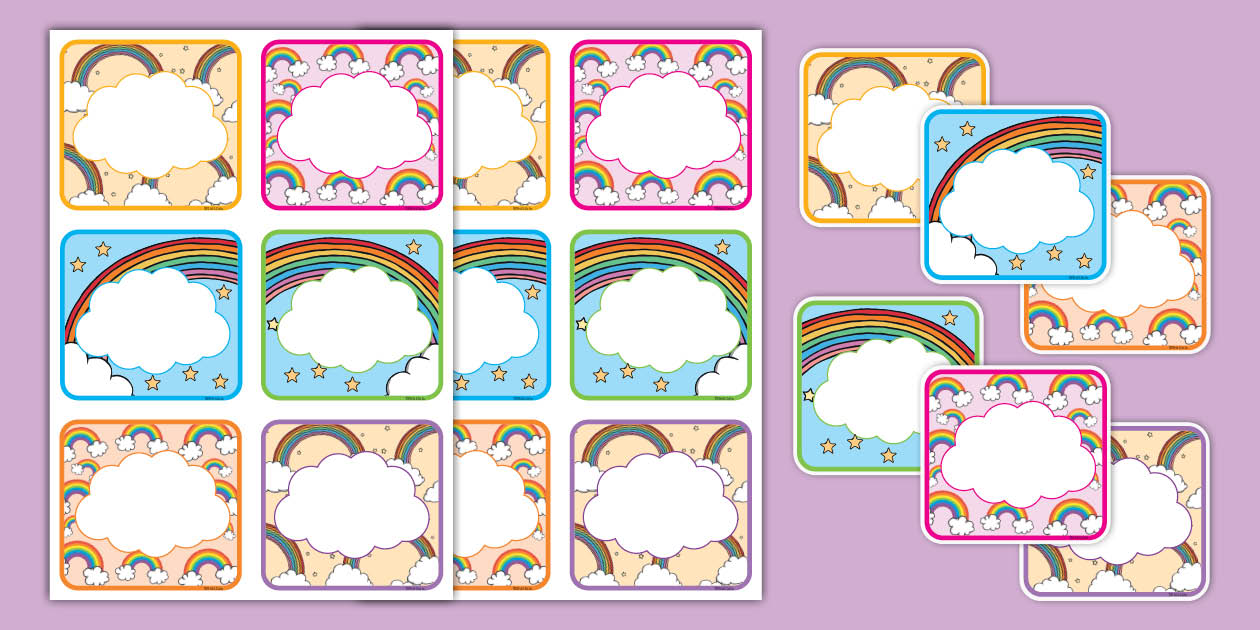 Rainbow Name Cards