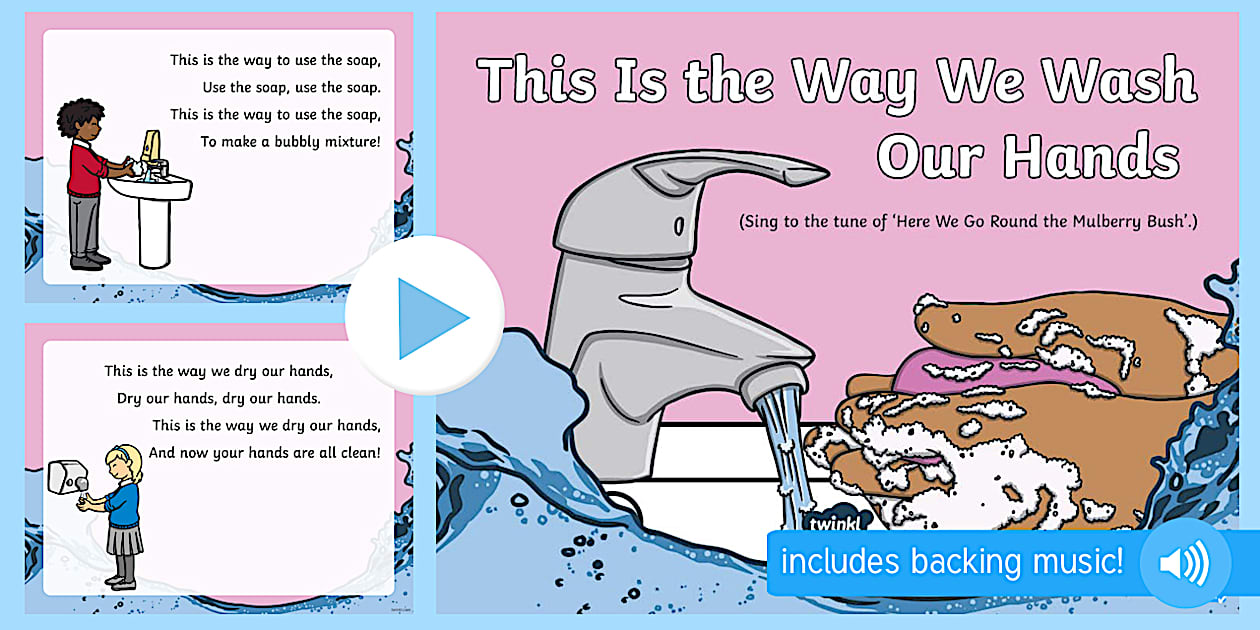 This Is the Way We Wash Our Hands Song PowerPoint - Twinkl