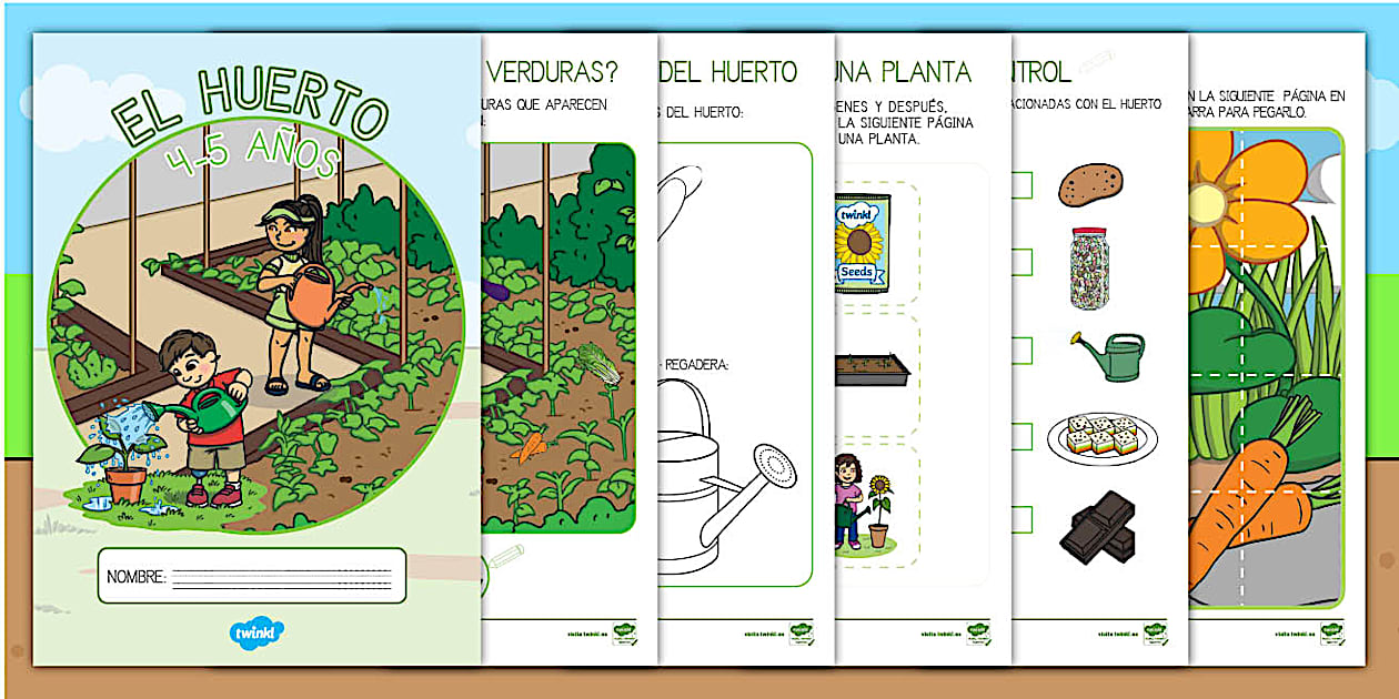 Cuadernillo de actividades: El huerto - Educación Infantil