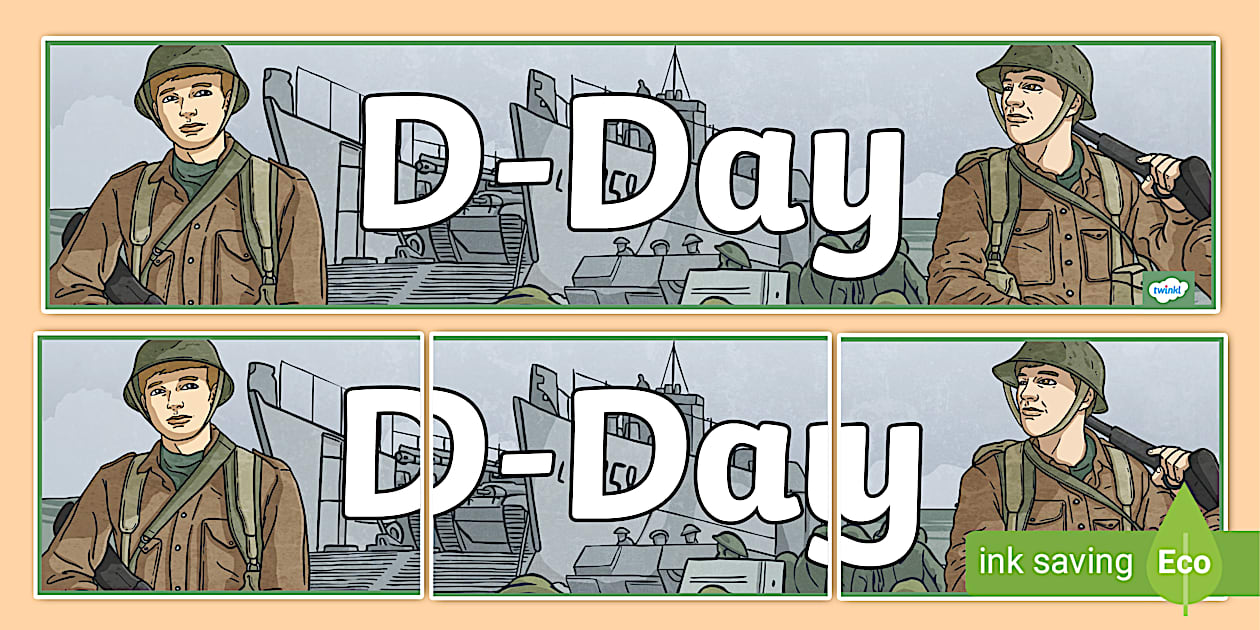 KS2 D-Day Display Banner (teacher made) - Twinkl
