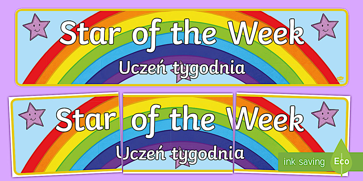 Star of the Week Banner English/Polish (teacher made)