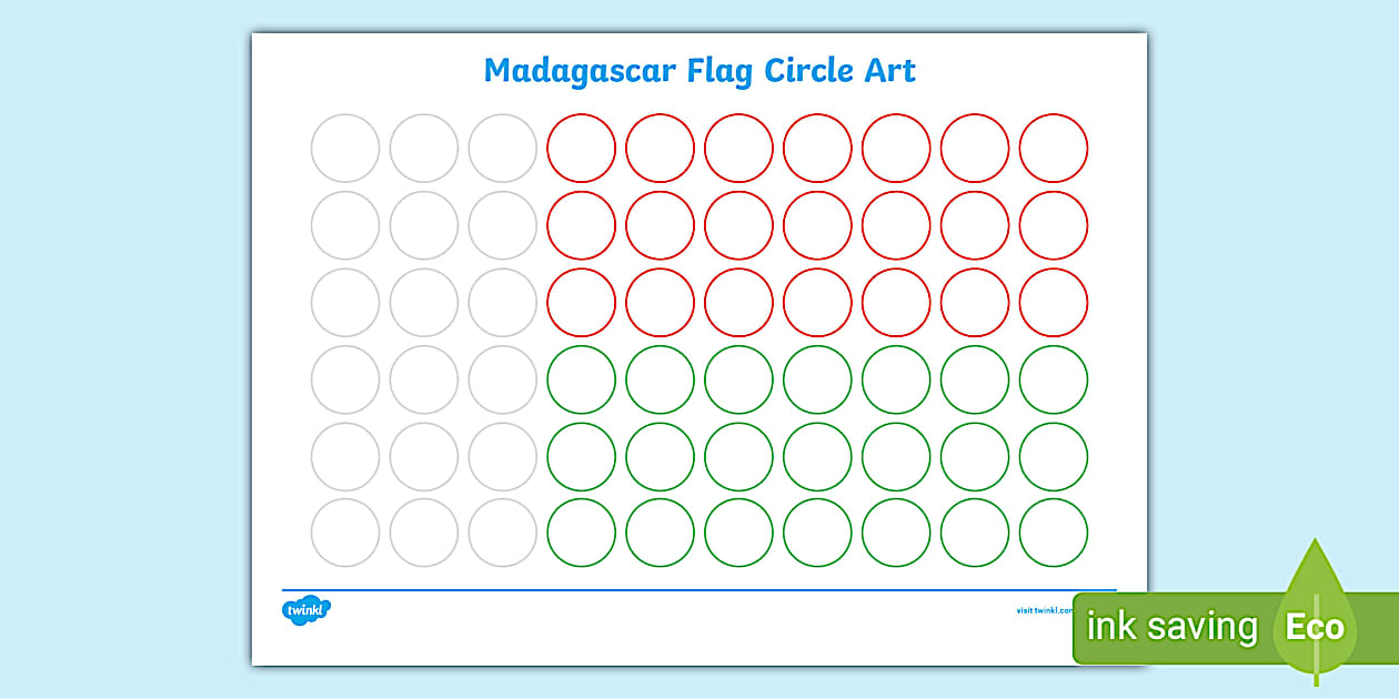 Madagascar Flag Circle Art Worksheet - Twinkl Resources