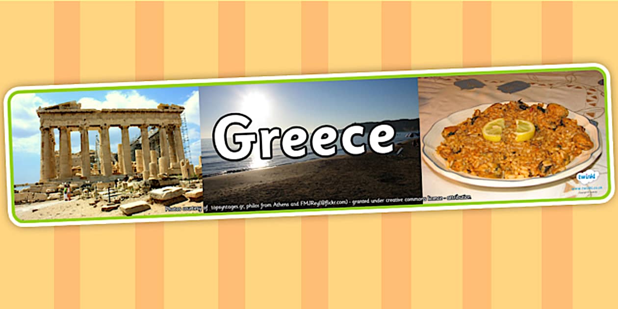 Greece Photo Display Banner (teacher made) - Twinkl