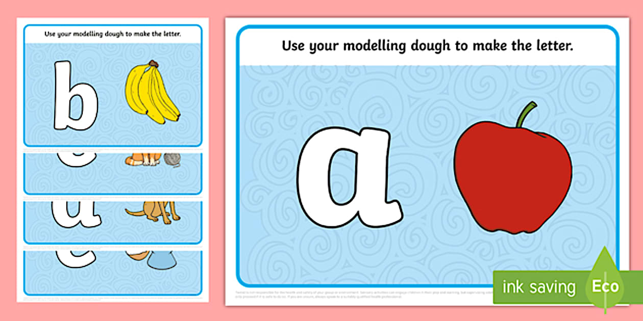 Alphabet Modelling Dough Mats (teacher made) - Twinkl