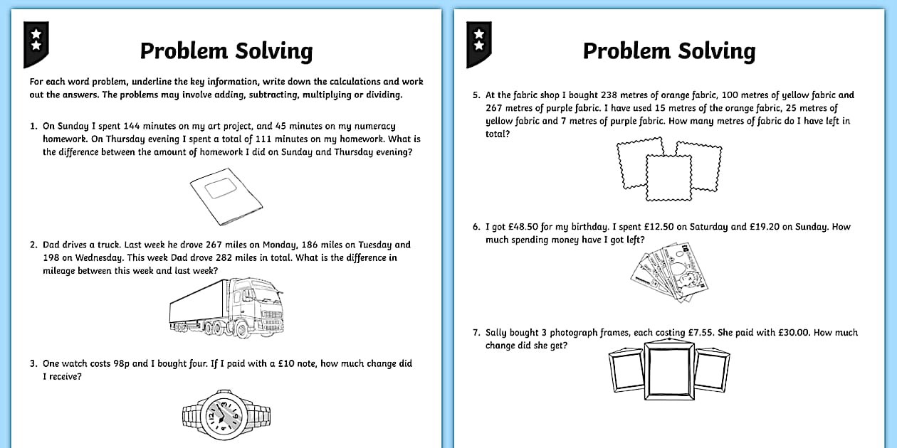 Master Addition and Subtraction Word Problems - Worksheets