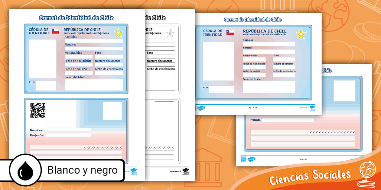 Plantilla | Carnet de Identidad | Chile | Ciencias Sociales