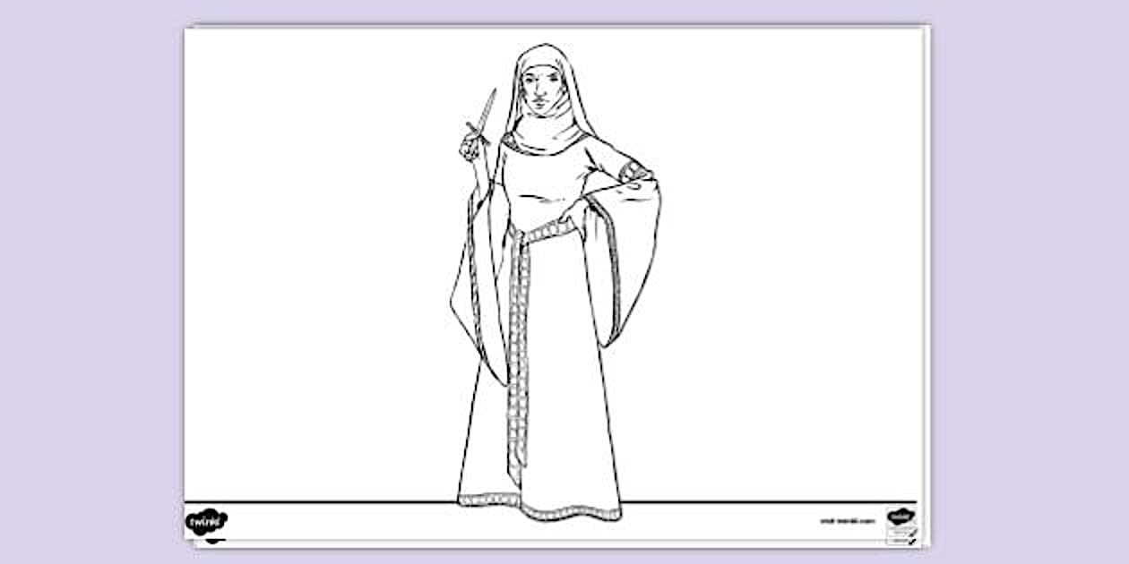 Lady Colouring Page