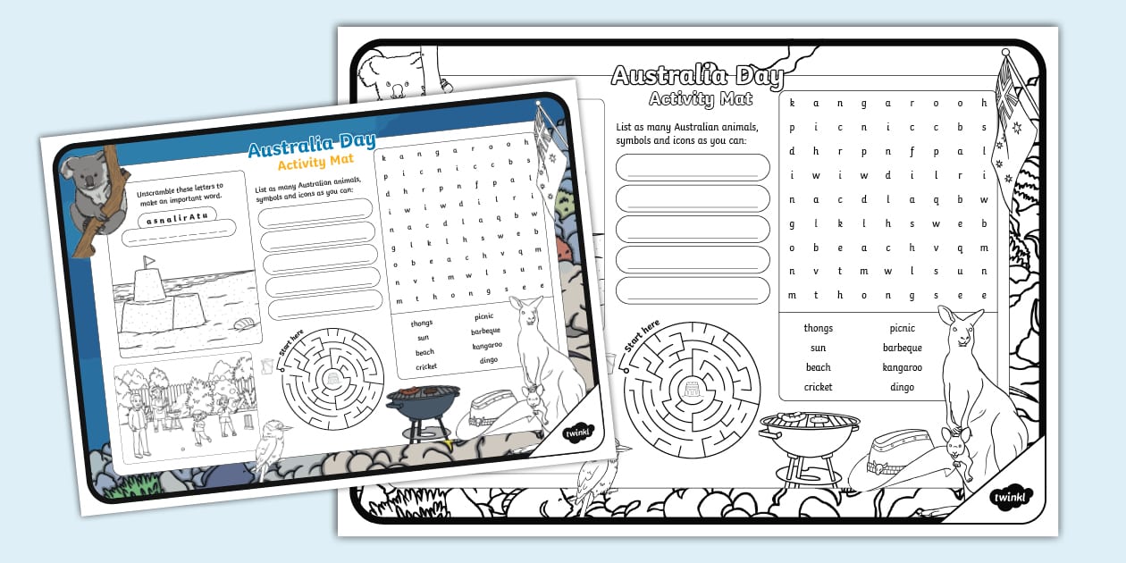 Australia Day Activity Mat F-2 (teacher made) - Twinkl