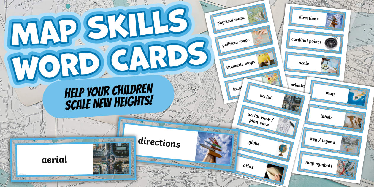 Intermediate Phase Social Sciences - Map Skills - Word Cards
