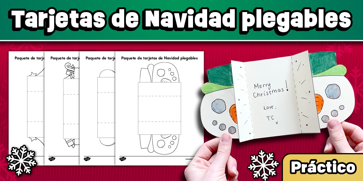 Paquete de tarjetas de Navidad plegables