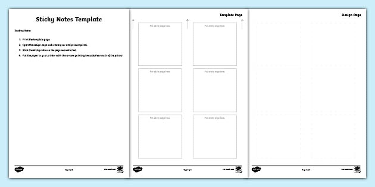 Editable Sticky Note Templates - Parents - Twinkl