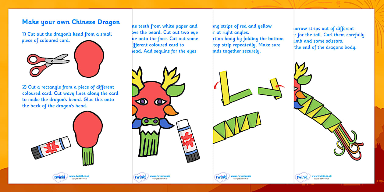 Make Your Own Chinese Dragon (teacher made) - Twinkl