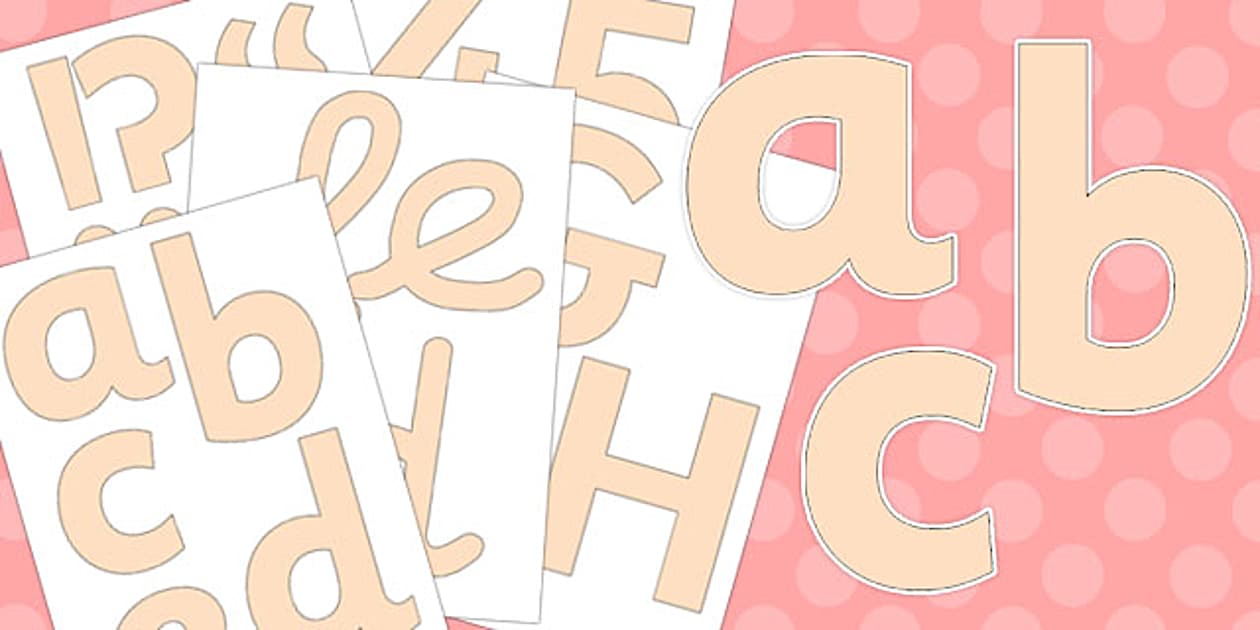 Editable Cream Display Letters and Numbers Pack - Twinkl