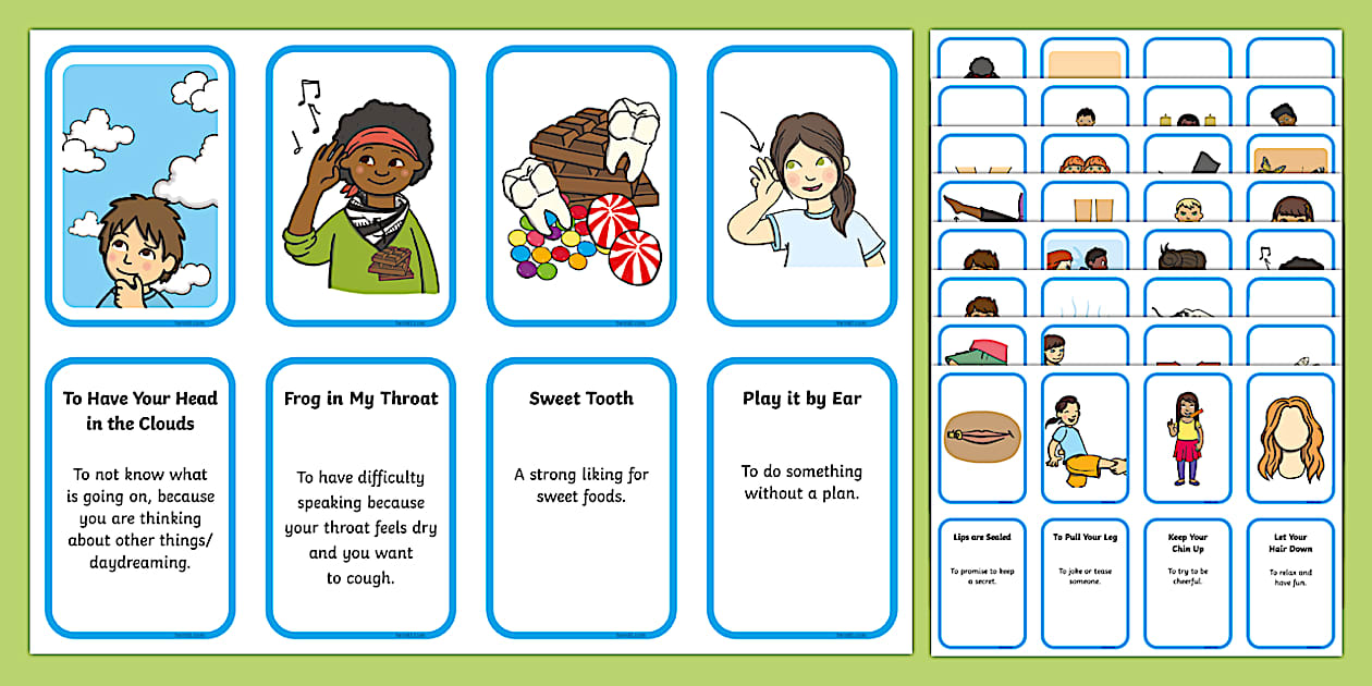 Body Idioms Matching Cards (teacher made) - Twinkl